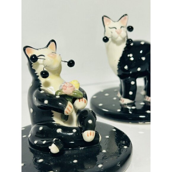 ANNACO CREATIONS | Accents | 2 Amy Lacombe Whimsy Black White Polka Dot ...